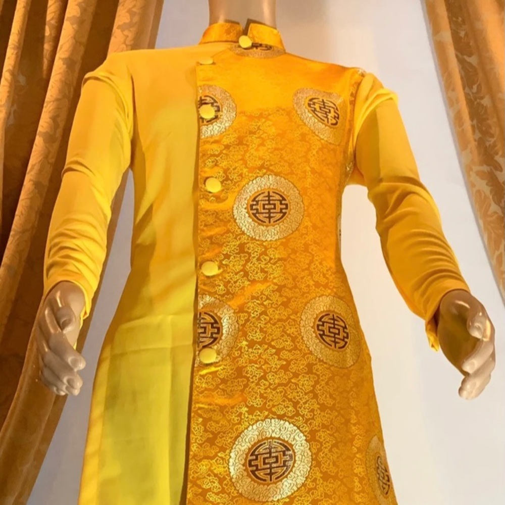 Gold Ao Dai For Men - Gem